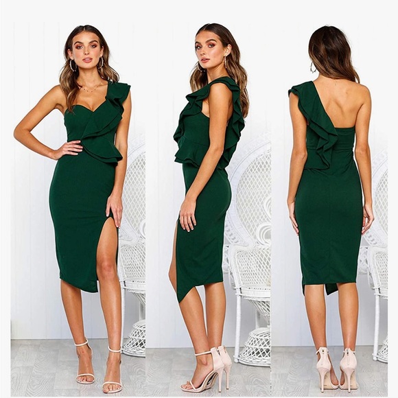 Ecowish | Dresses | Ecowish Womens One Shoulder Sleeveless Split ...
